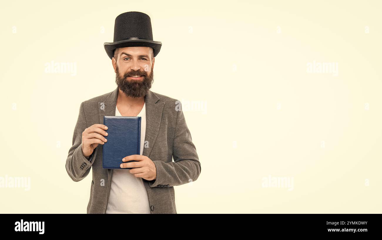 University teacher. Teacher presenting book. Man teacher study ...