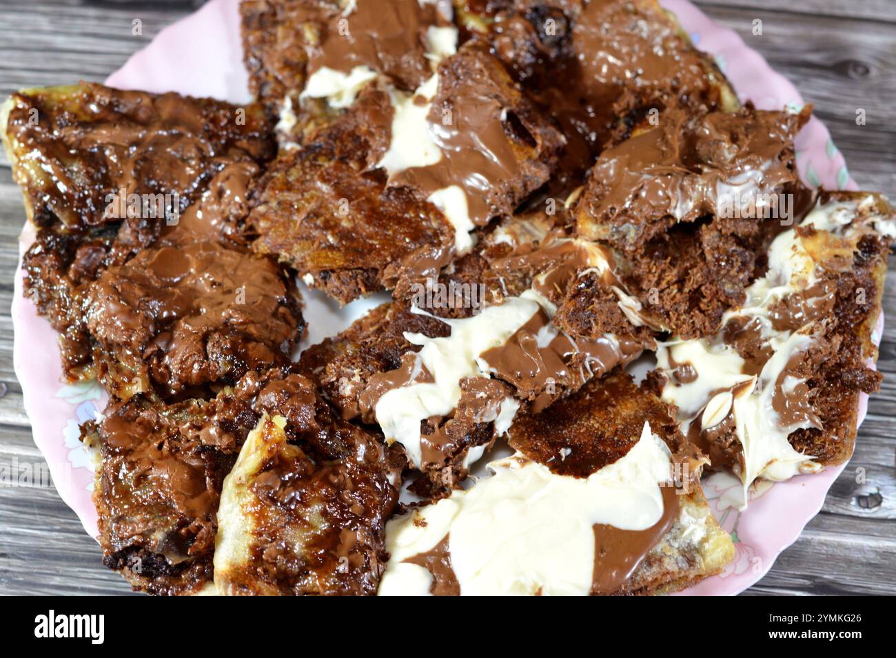 Assorted desserts of Crispy filo Phyllo pastry pie filled with Knafeh ...