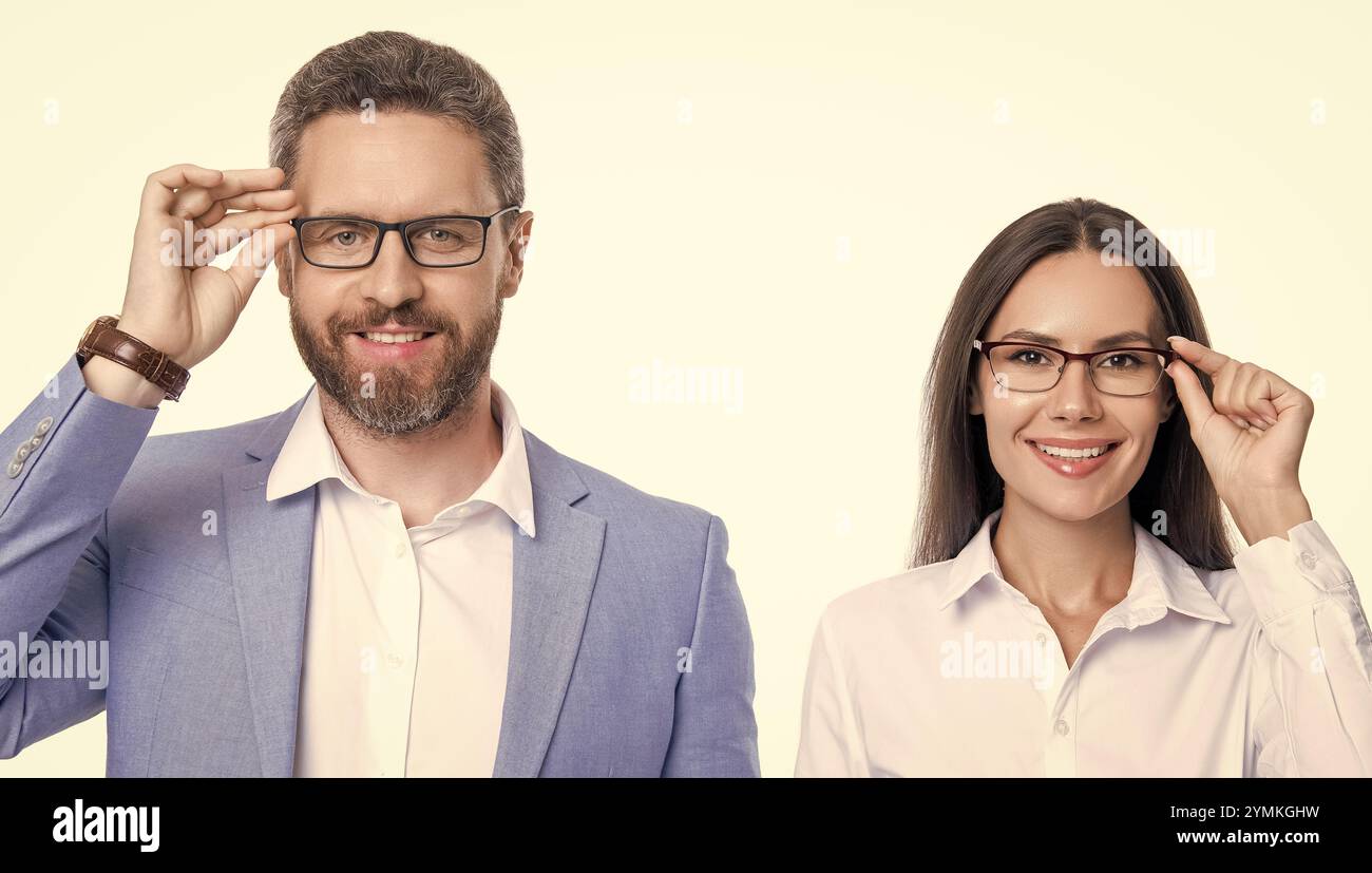 Vision of success. Successful partnership of businesspeople in suit ...