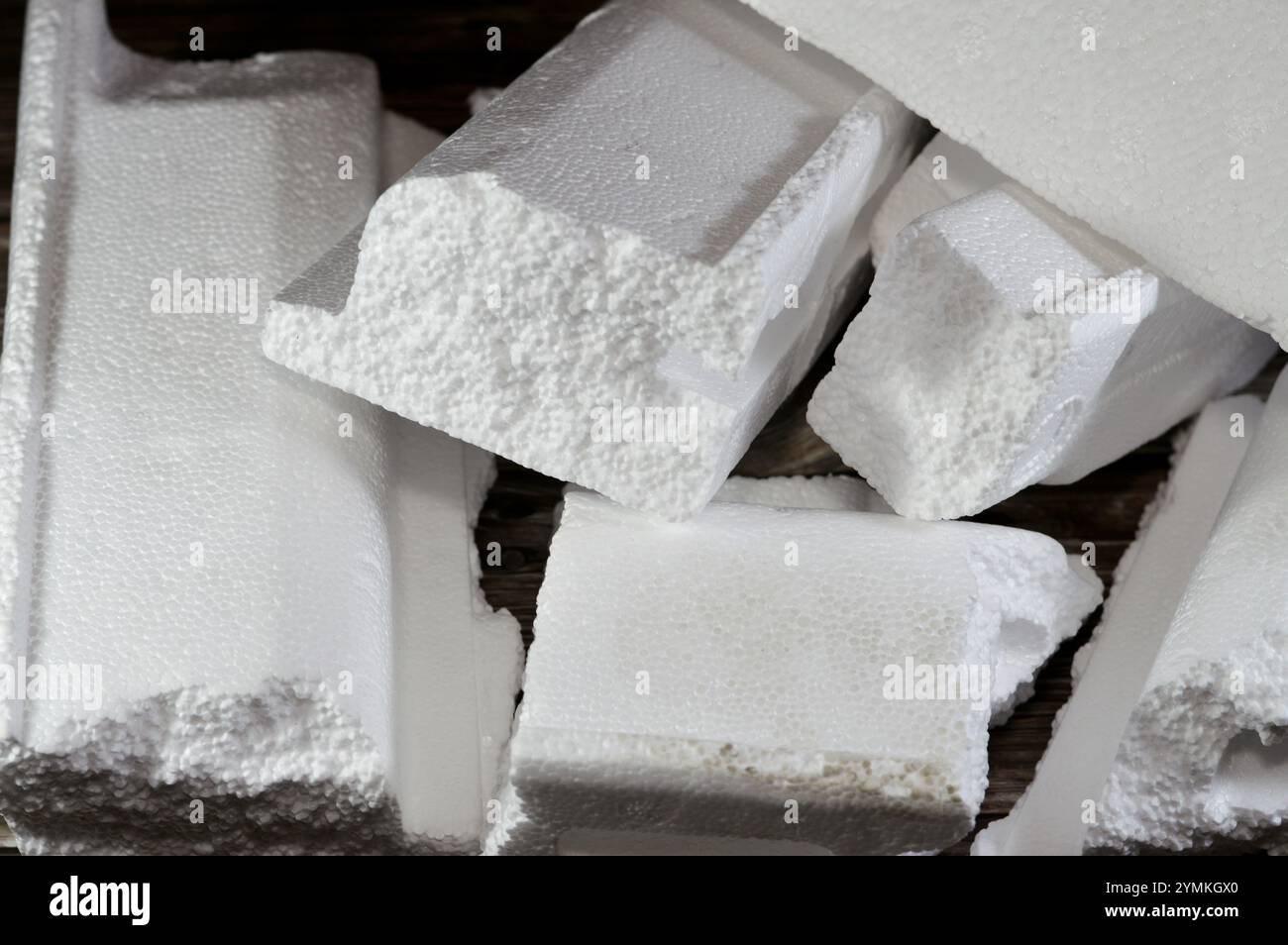 Polystyrene PS, a synthetic polymer made from monomers of the aromatic ...