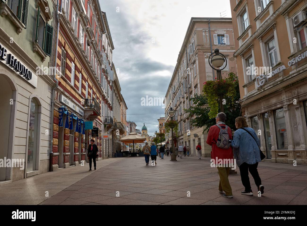 Rijeka, Croatia;October,13,2024:The Yellow Civic Tower, also known as ...