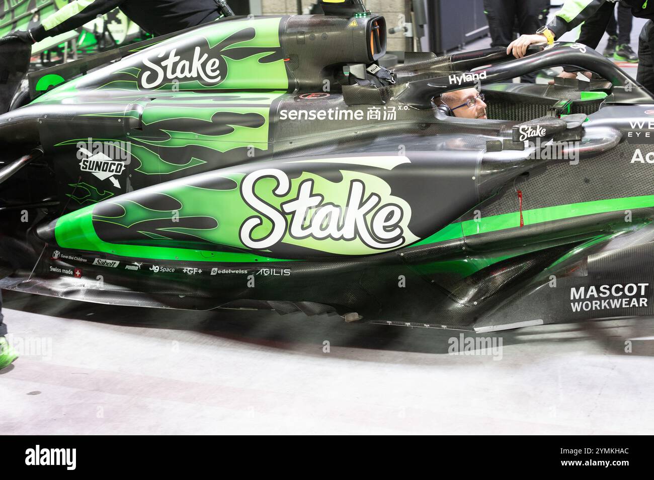 Stake F1 Team Kick Sauber C44, mechanical detail Floor fence, floor ...