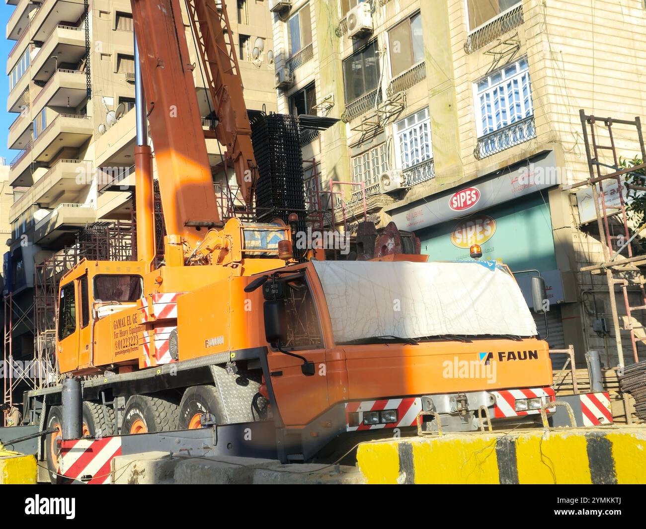 Cairo, Egypt, November 14 2024: Heavy construction vehicles for different purposes at the ...