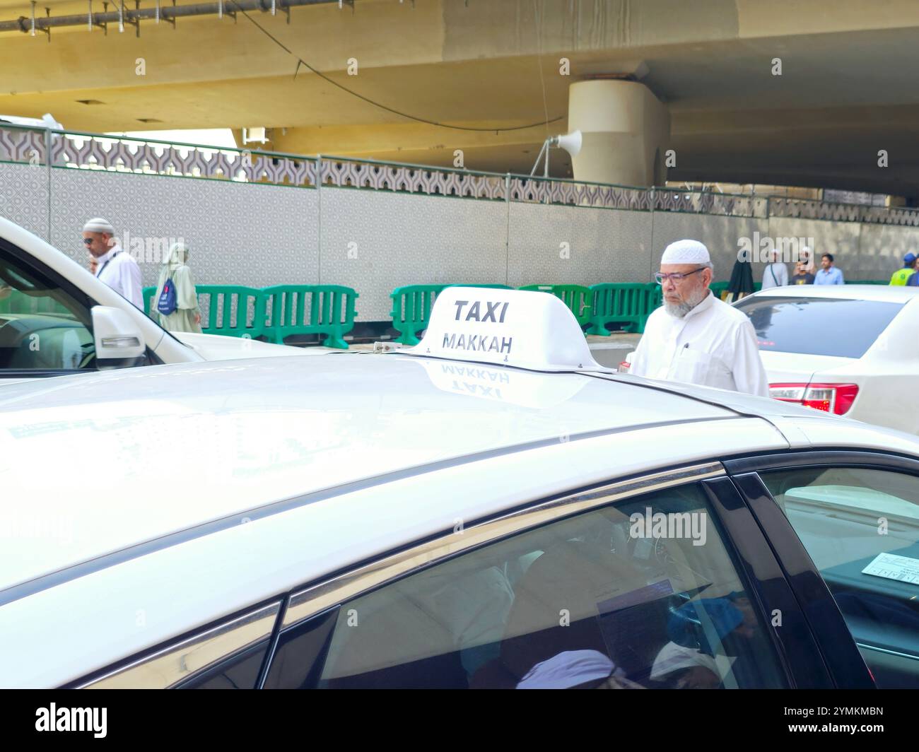 Mecca, Saudi Arabia, June 23 2024: an ambulance for emergency calls of ...