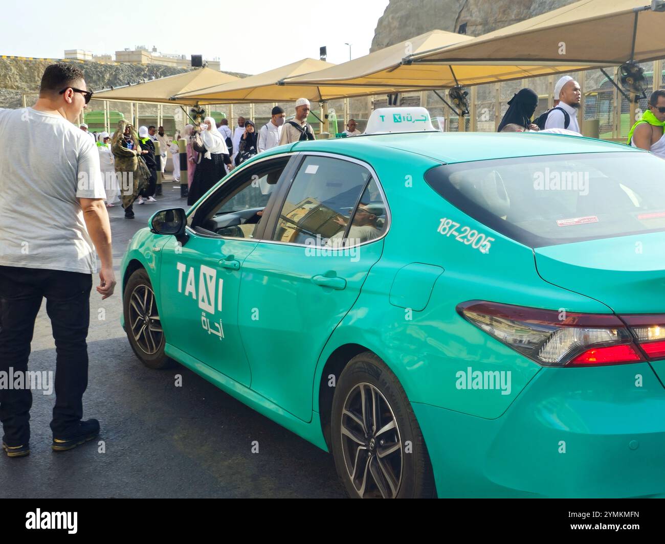 Mecca, Saudi Arabia, June 23 2024: Mecca Makkah Taxi, used to transport ...