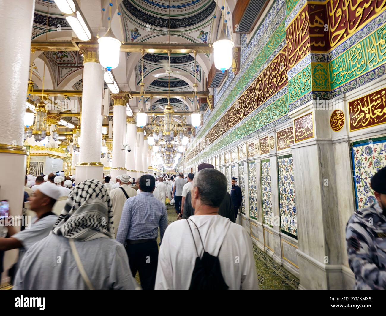 Medina, Saudi Arabia, June 28 2024: At the place of Al Rawda Al Sharefa ...