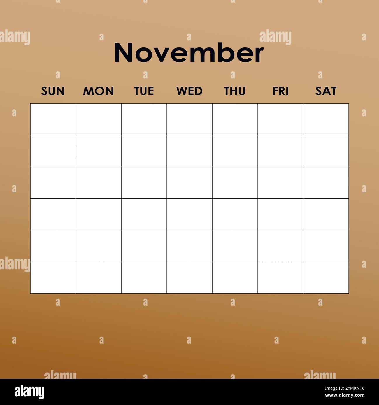 Noveber. Calendar planner. Corporate week. Template layout, 12 months ...