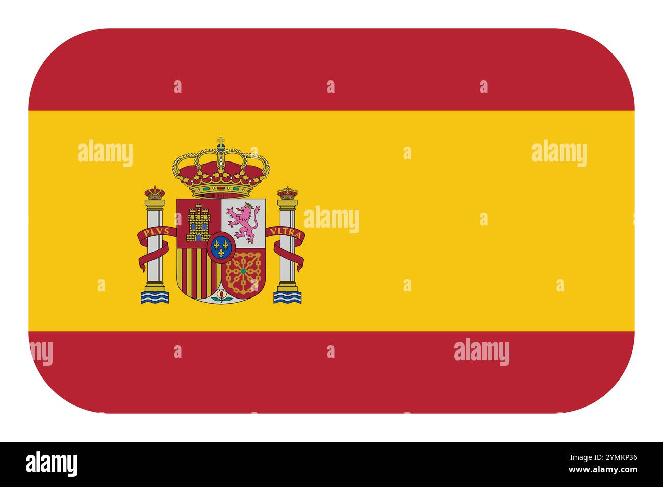 Flag of Spain. National symbol in official colors. Template icon ...