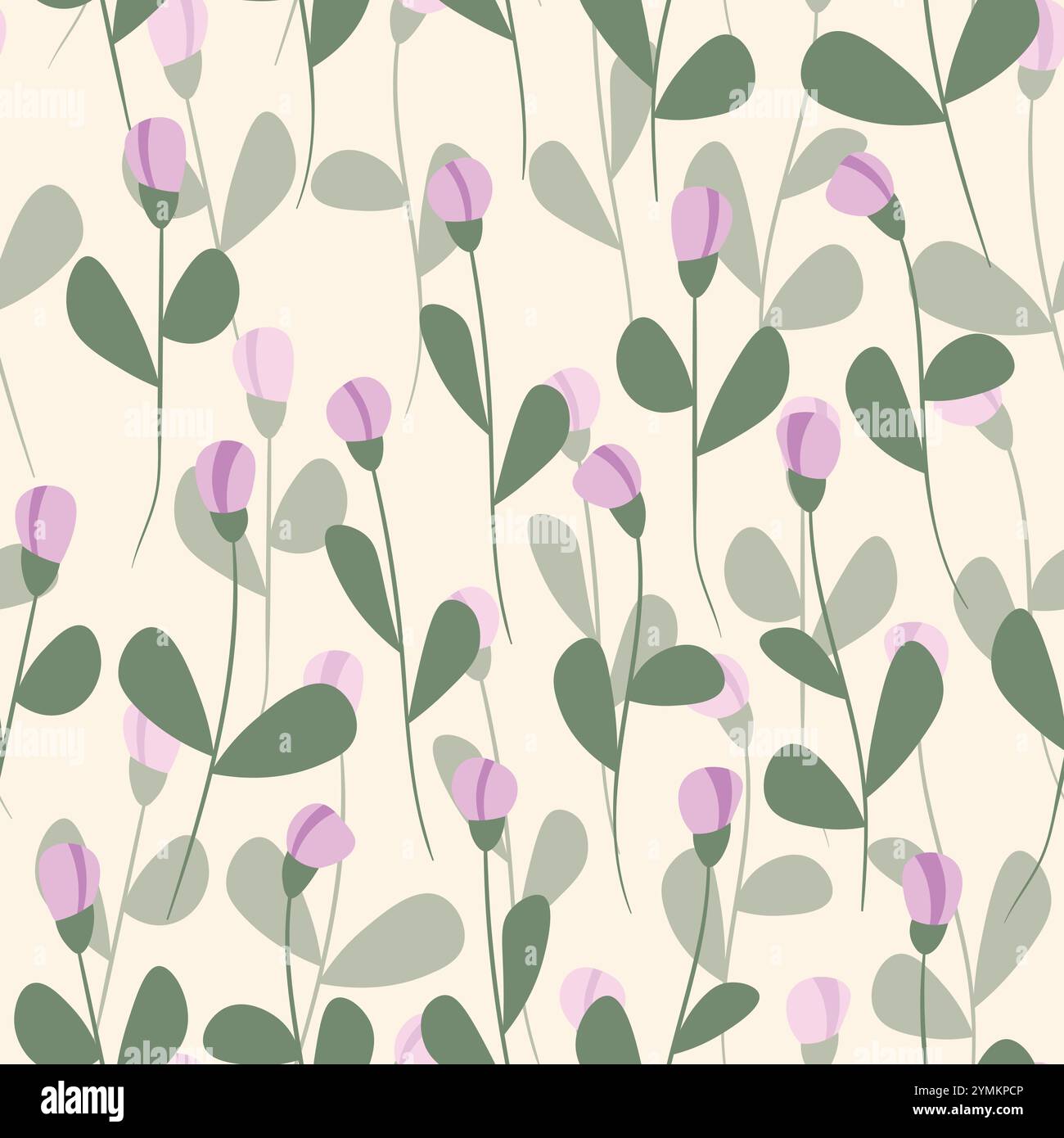 Spring colorful vector illustration with pink roses. Cartoon style ...