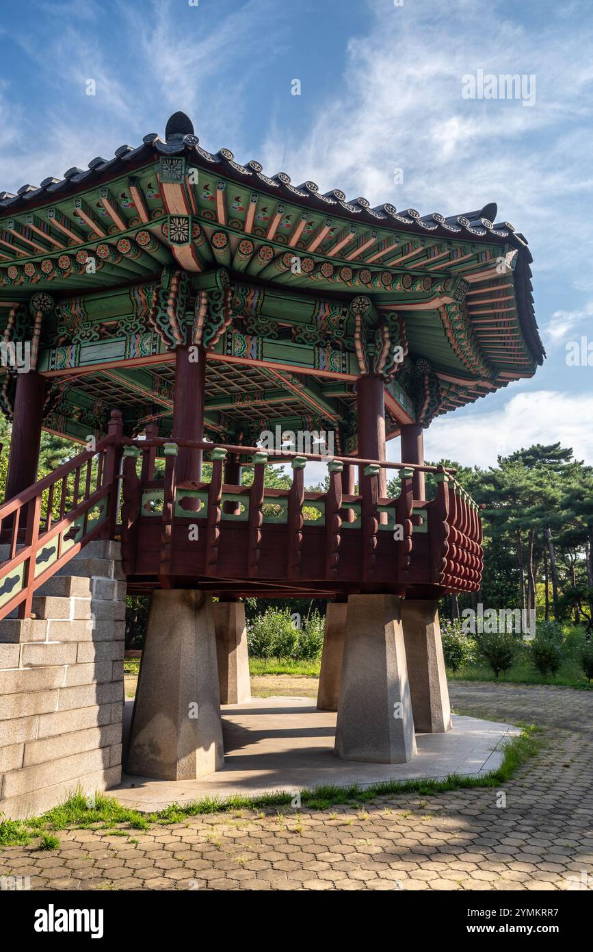 Traditional Korean pagoda in Yeouido park in Yeongdeungpo District on ...