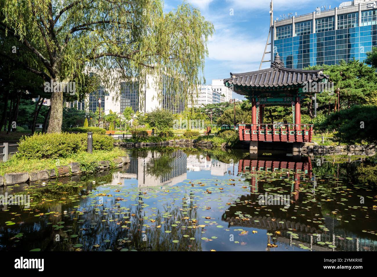Yeouido park in Yeongdeungpo District on Han river in Seoul, capital of ...