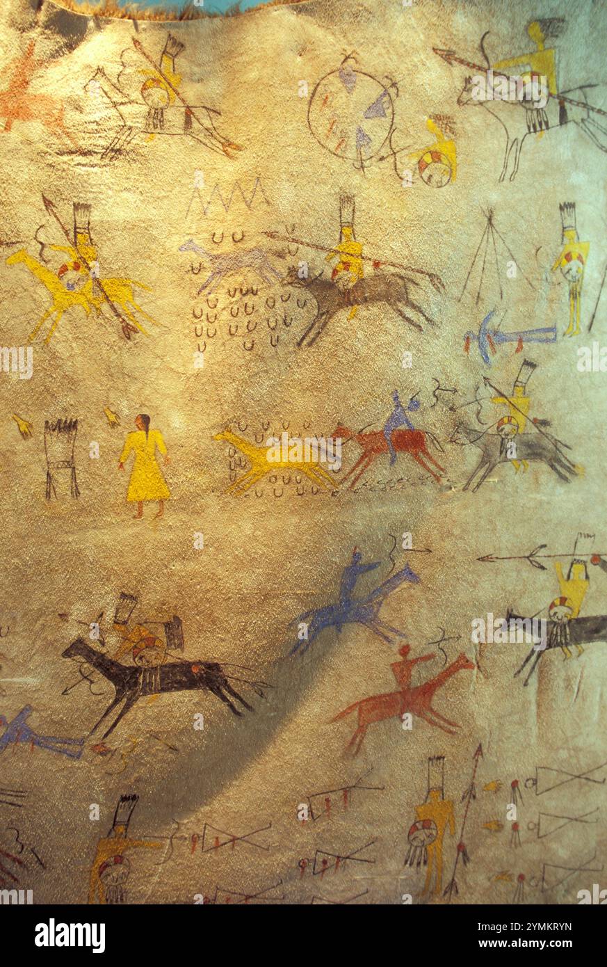 Painted Bison robe, Museum of the Plains Indian, Blackfeet Indian ...