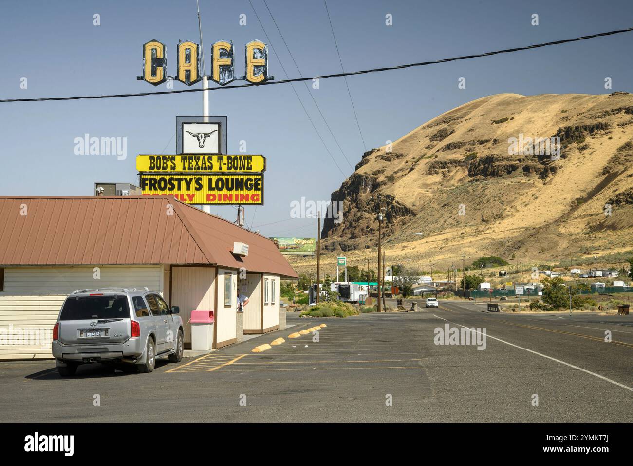 USA, Oregon, Sherman County, Rufus, 2024, Steak House Stock Photo - Alamy