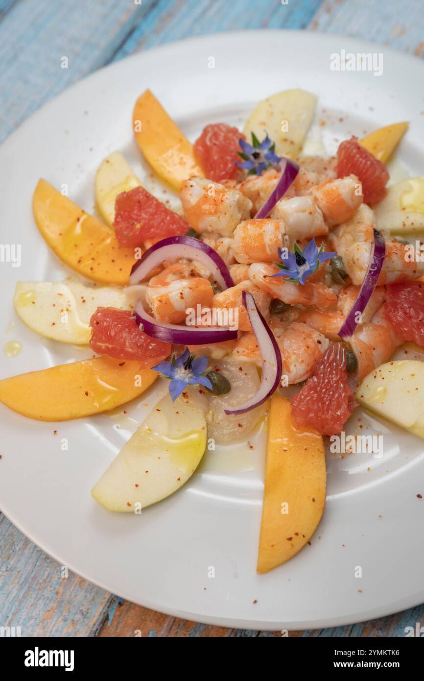 RECIPE CEVICHE OF SHRIMPS AND SCALLOPS WITH CITRUS FRUIT, LEMON, LIME ...