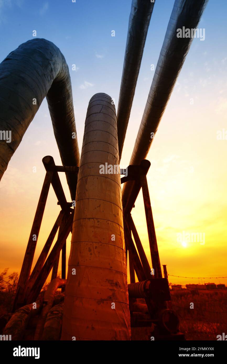 Oil pipeline, the oil industry equipment Stock Photo - Alamy