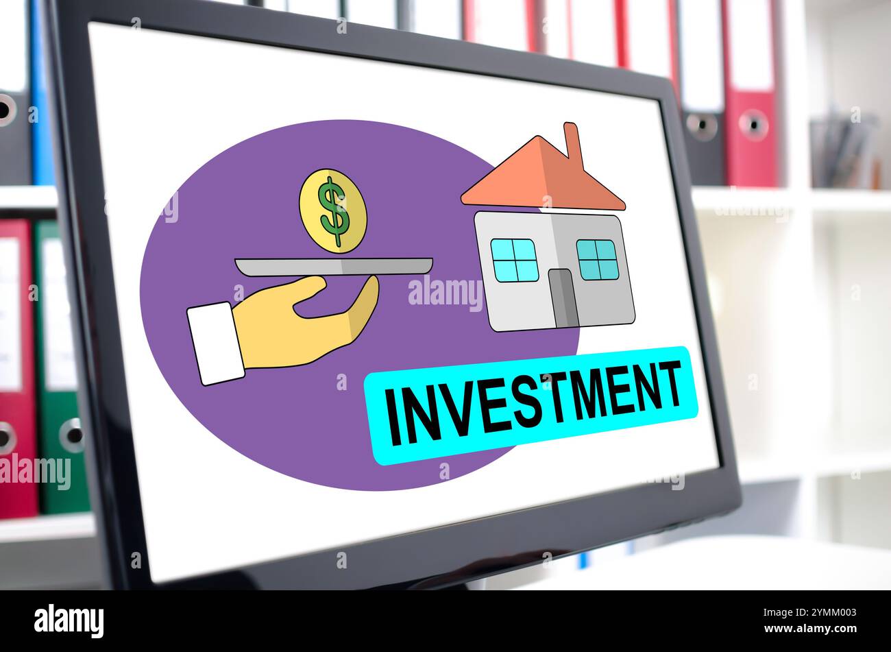 Investment concept shown on a computer screen Stock Photo - Alamy