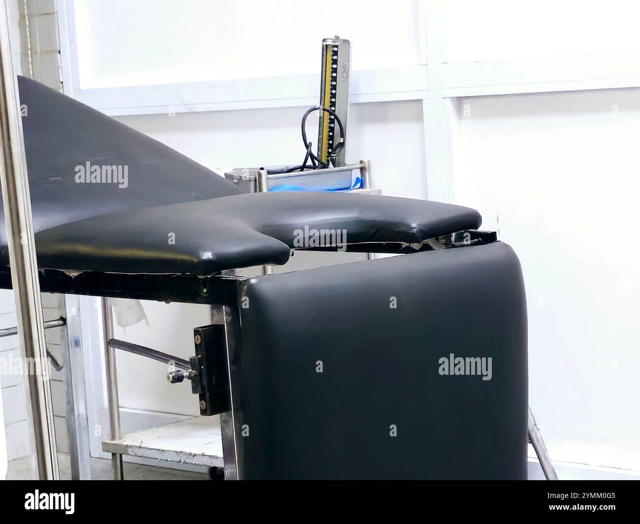 Cairo, Egypt, November 9 2024: gynecological examination table in a ...