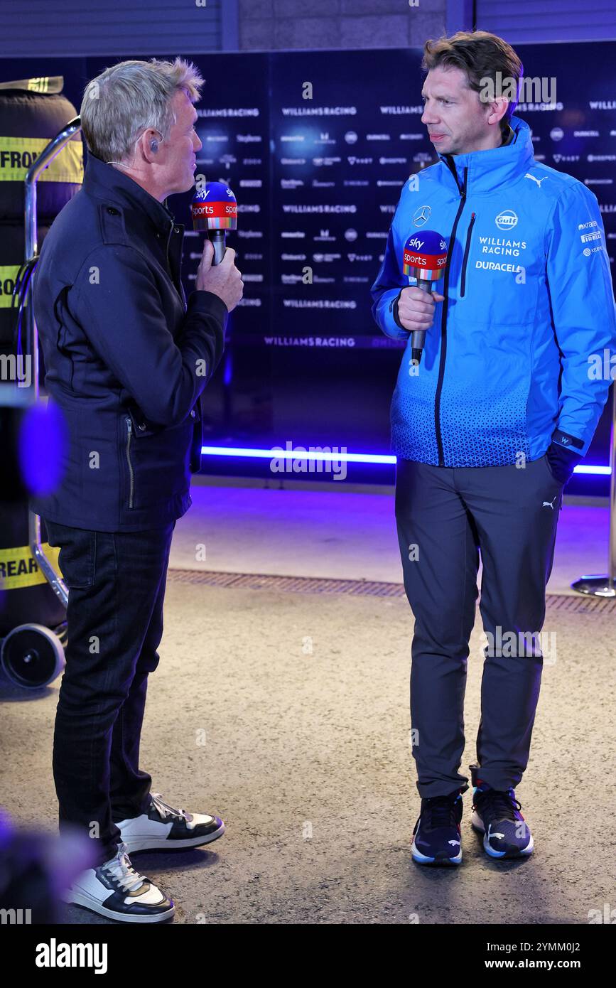 Las Vegas, USA. 21st Nov, 2024. (L to R): Simon Lazenby (GBR) Sky ...