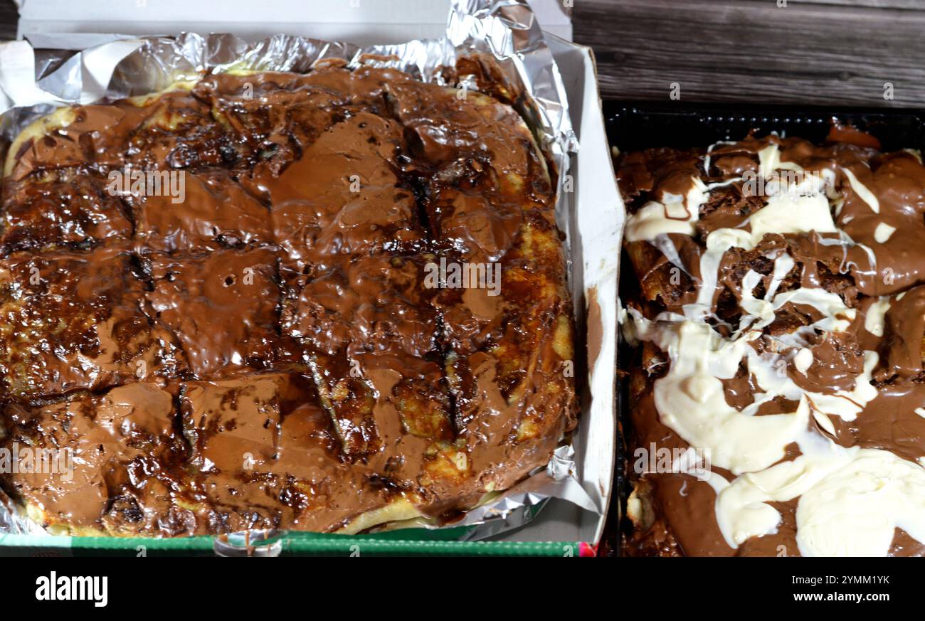 Assorted desserts of Crispy filo Phyllo pastry pie filled with Knafeh ...