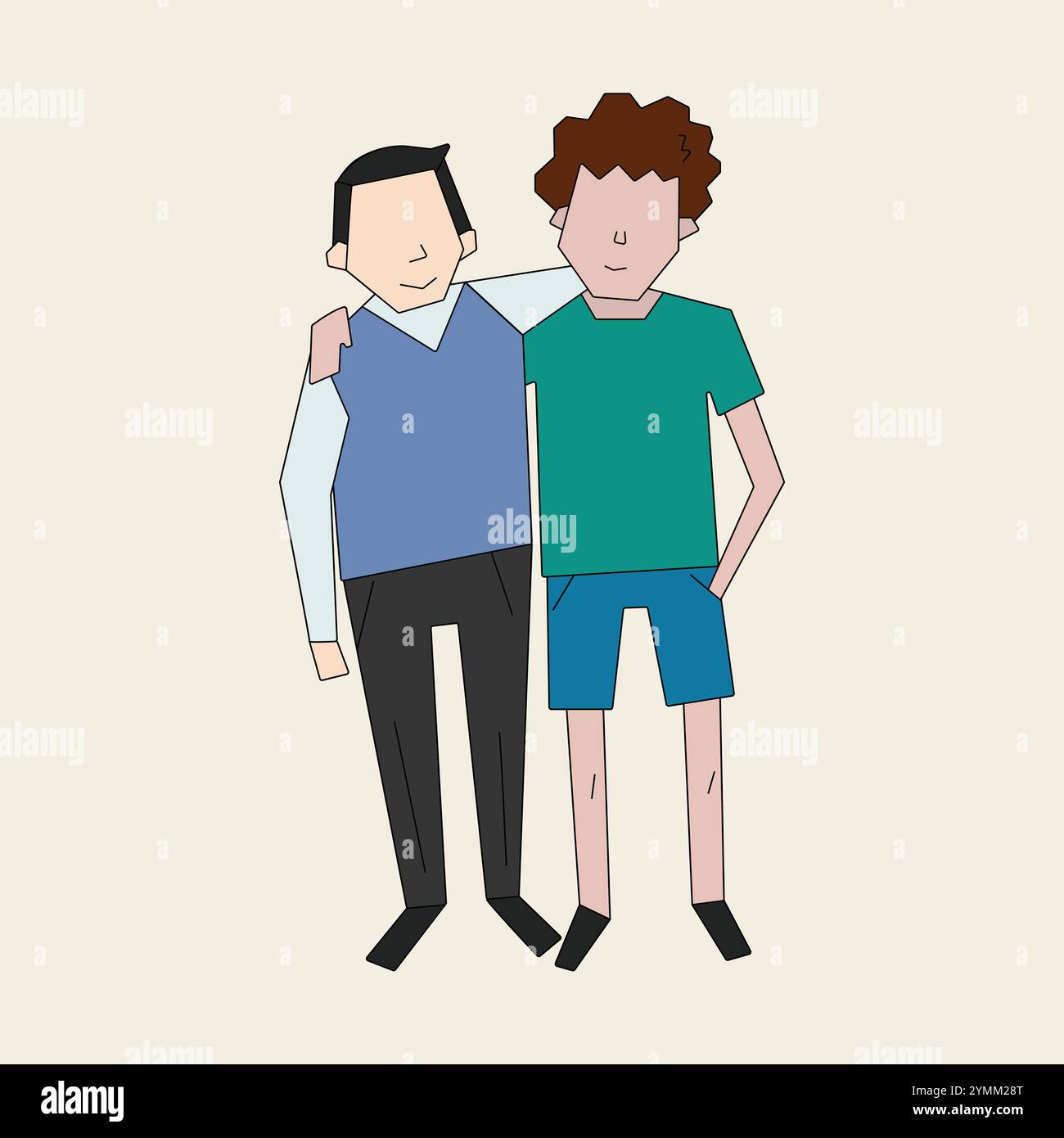 Friends color vector illustration Stock Vector Image & Art - Alamy