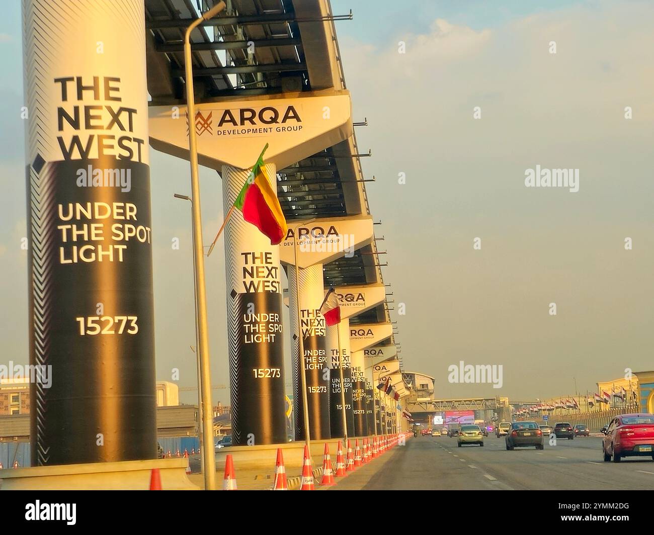Cairo, Egypt, November 4 2024: The flag of different countries waving ...