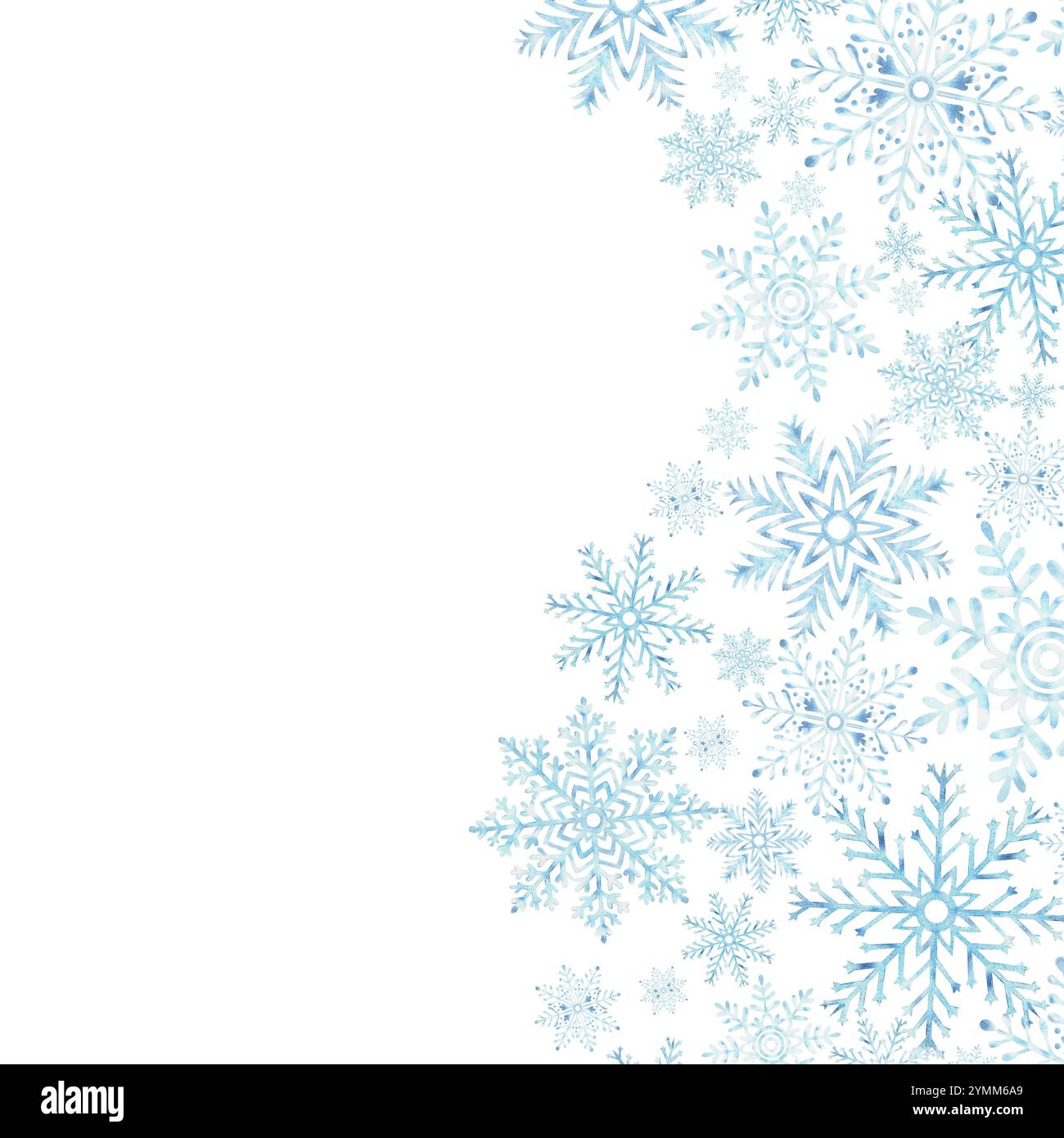 Blue Snowflake Border Clip Art Dark Blue Snowflakes Square Frame