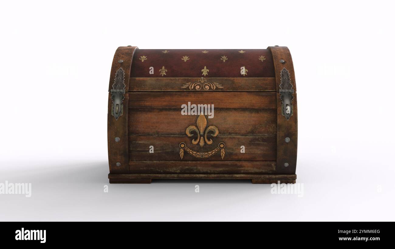 old chest with white background Stock Photo - Alamy