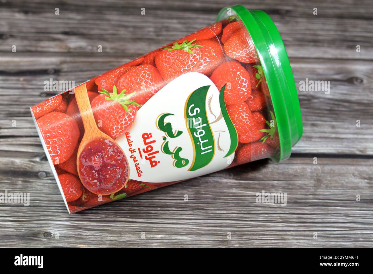 Cairo, Egypt, November 5 2024: El Bawadi Strawberry jam preserves ...