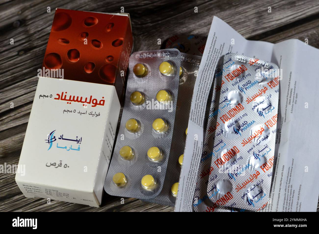 Cairo, Egypt, November 5 2024: Folicinad 5mg 50 Tabs, for the treatment ...
