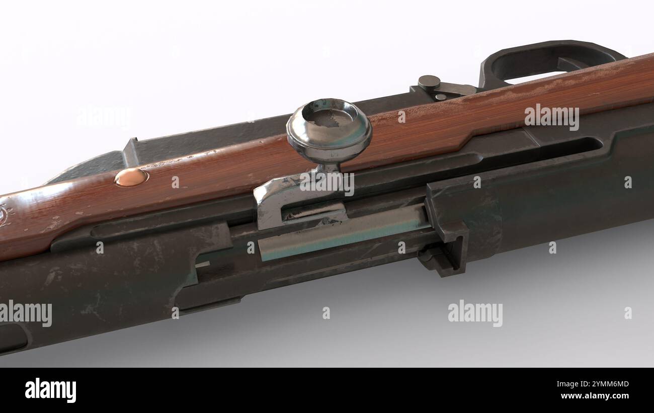 Rifle A6 with white background Stock Photo - Alamy