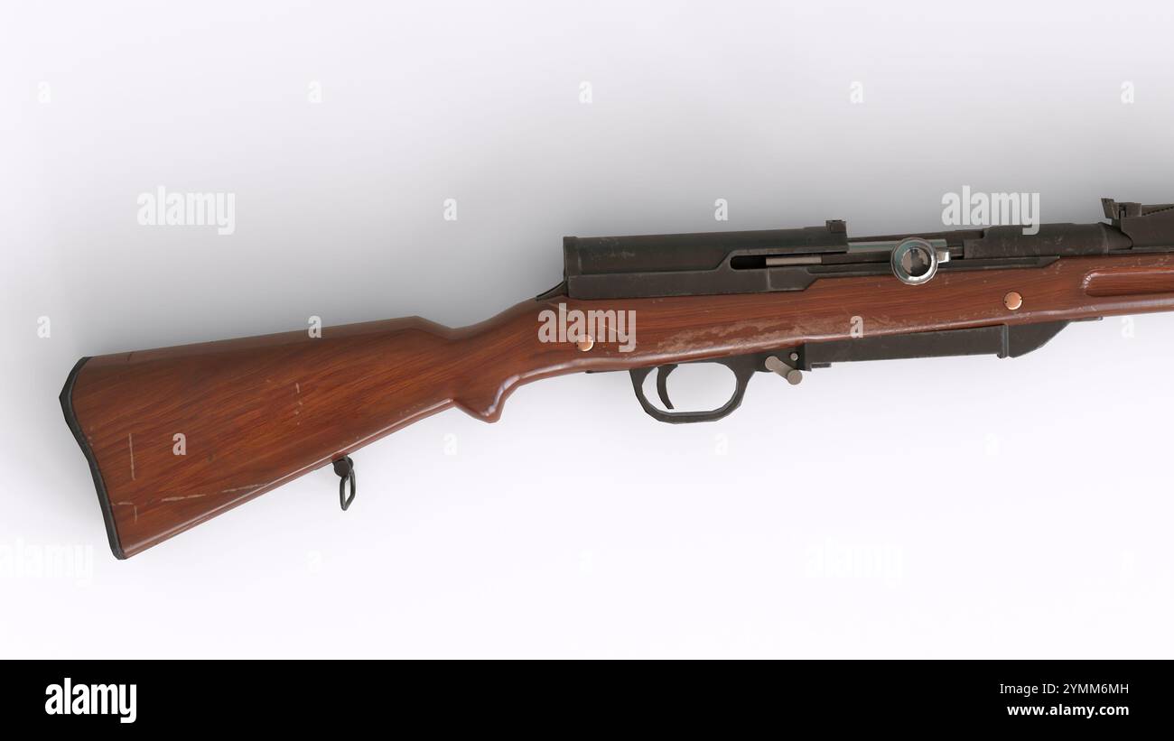 Rifle A6 with white background Stock Photo - Alamy
