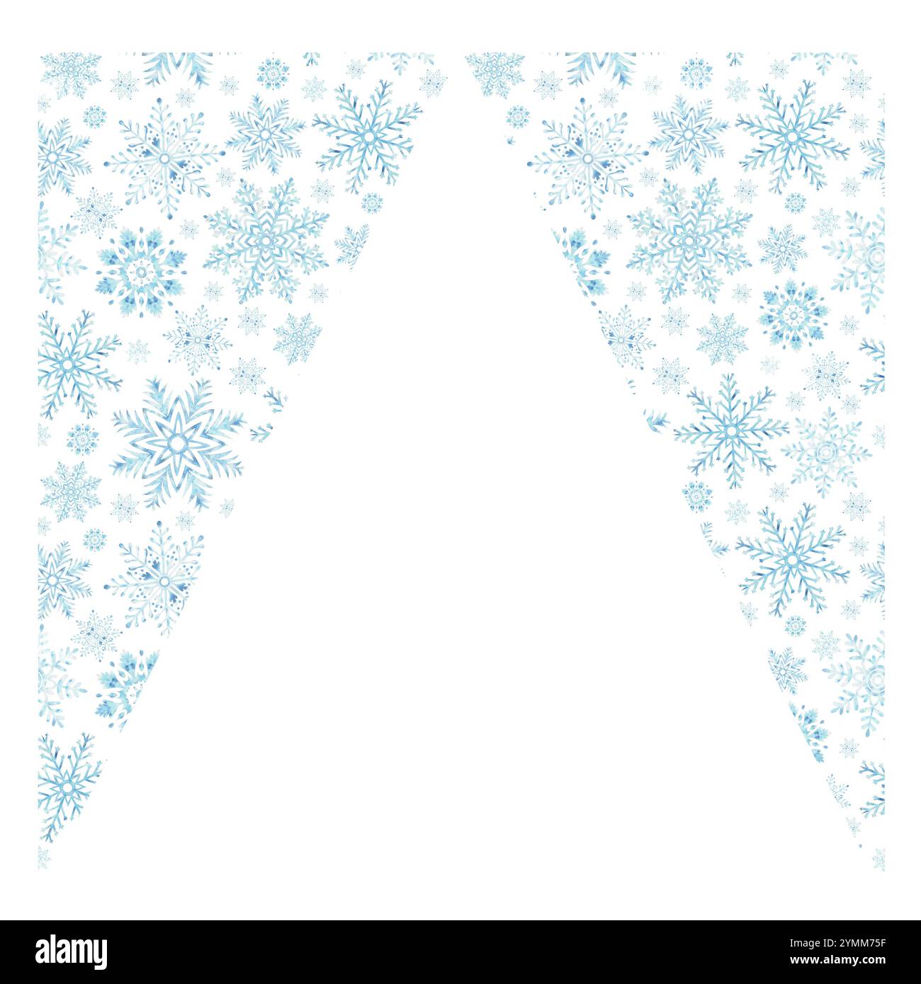 Winter border illustration Cut Out Stock Images & Pictures - Alamy