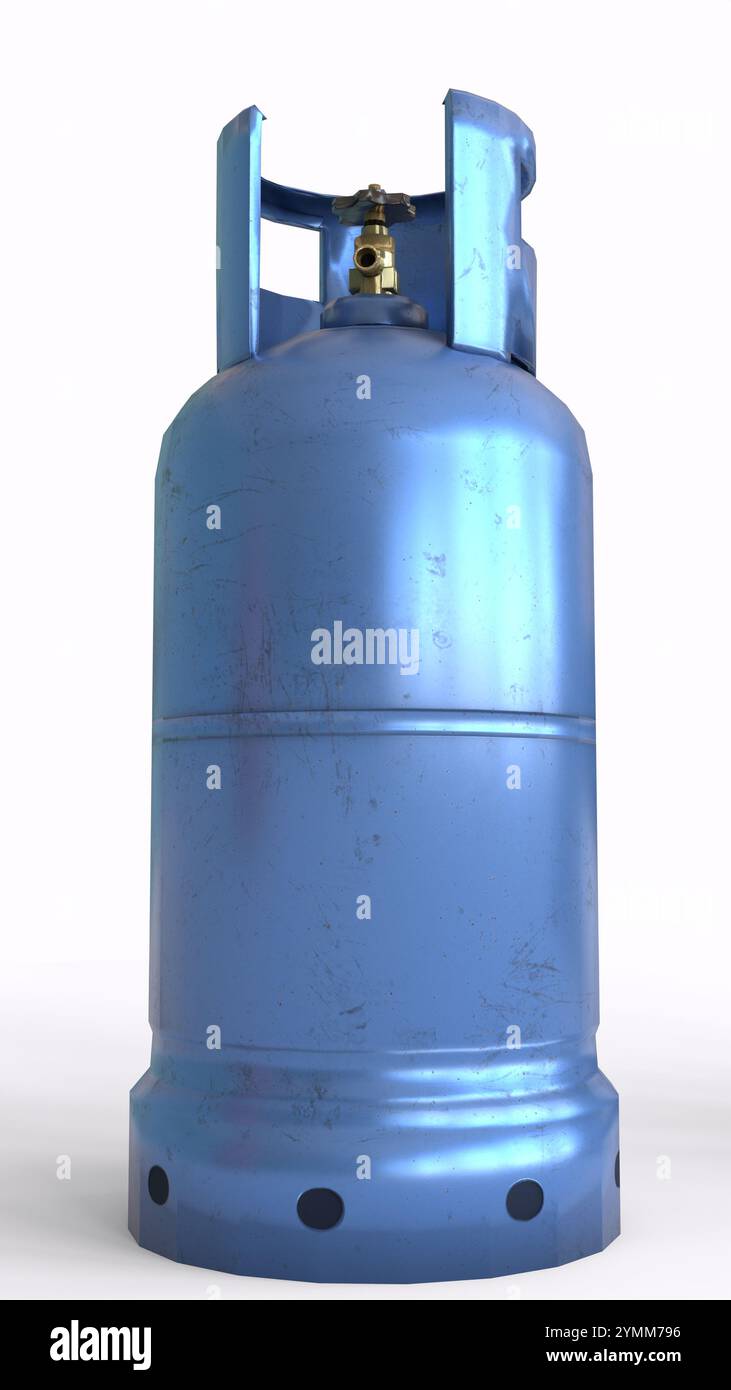 Flammable Gas Cylinder with white background Stock Photo - Alamy