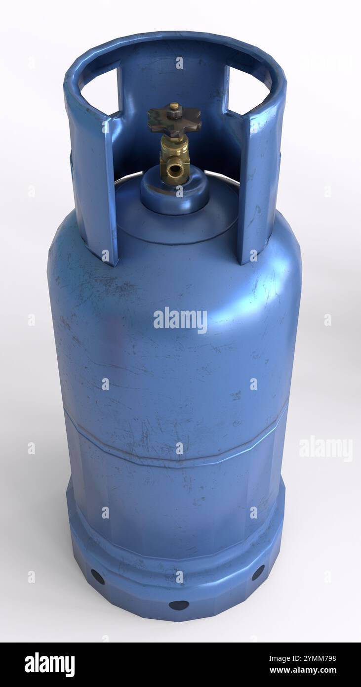 Flammable Gas Cylinder with white background Stock Photo - Alamy