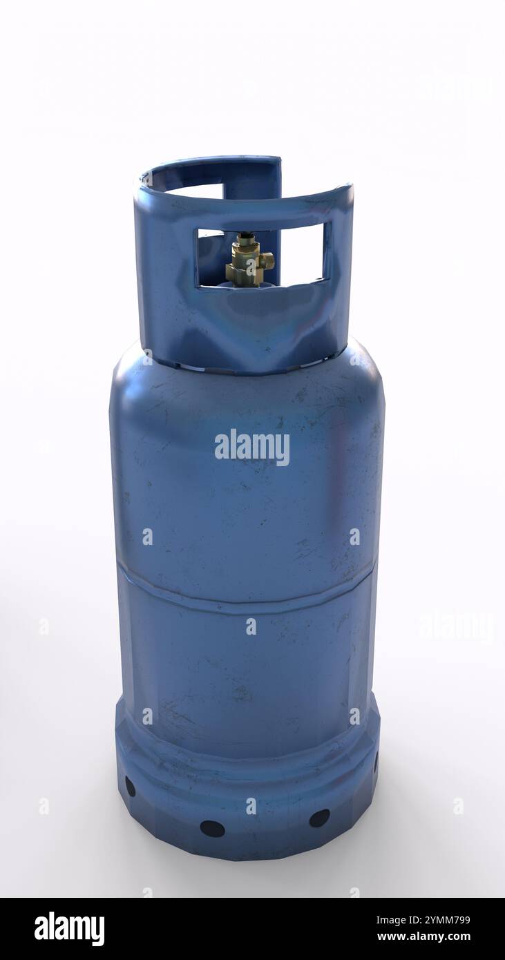 Flammable Gas Cylinder with white background Stock Photo - Alamy