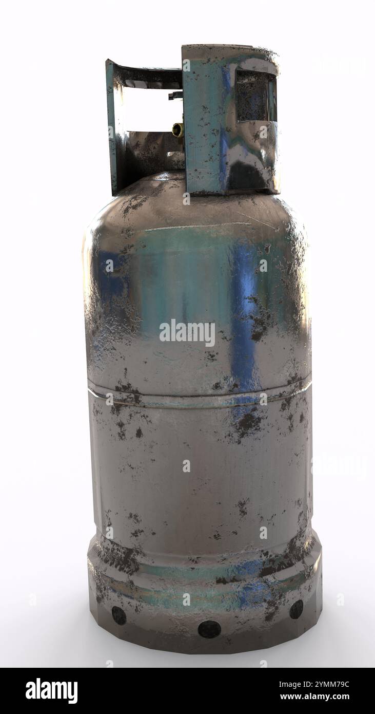 Flammable Gas Cylinder with white background Stock Photo - Alamy
