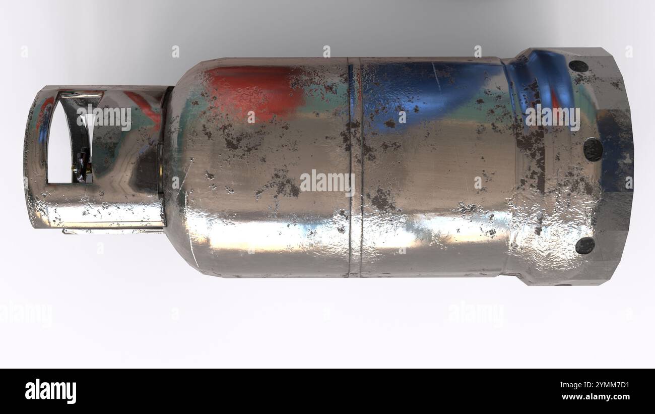 Flammable Gas Cylinder with white background Stock Photo - Alamy