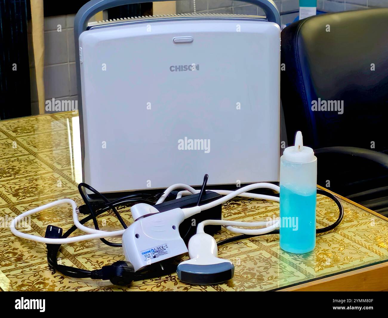 Cairo, Egypt, November 9 2024: CHISON Ultrasonography device, Medical ultrasound includes ...