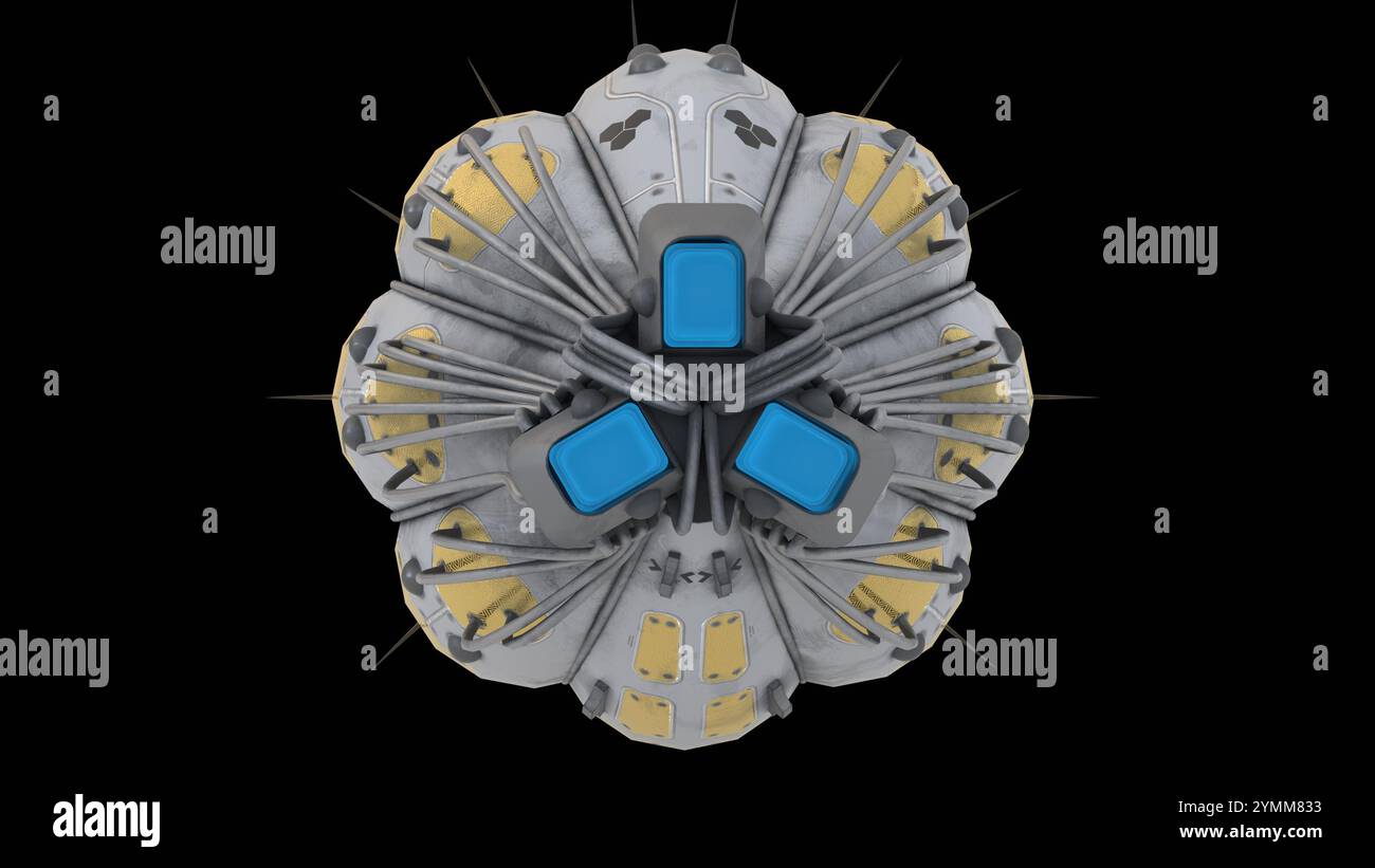personal space pod with black background Stock Photo - Alamy