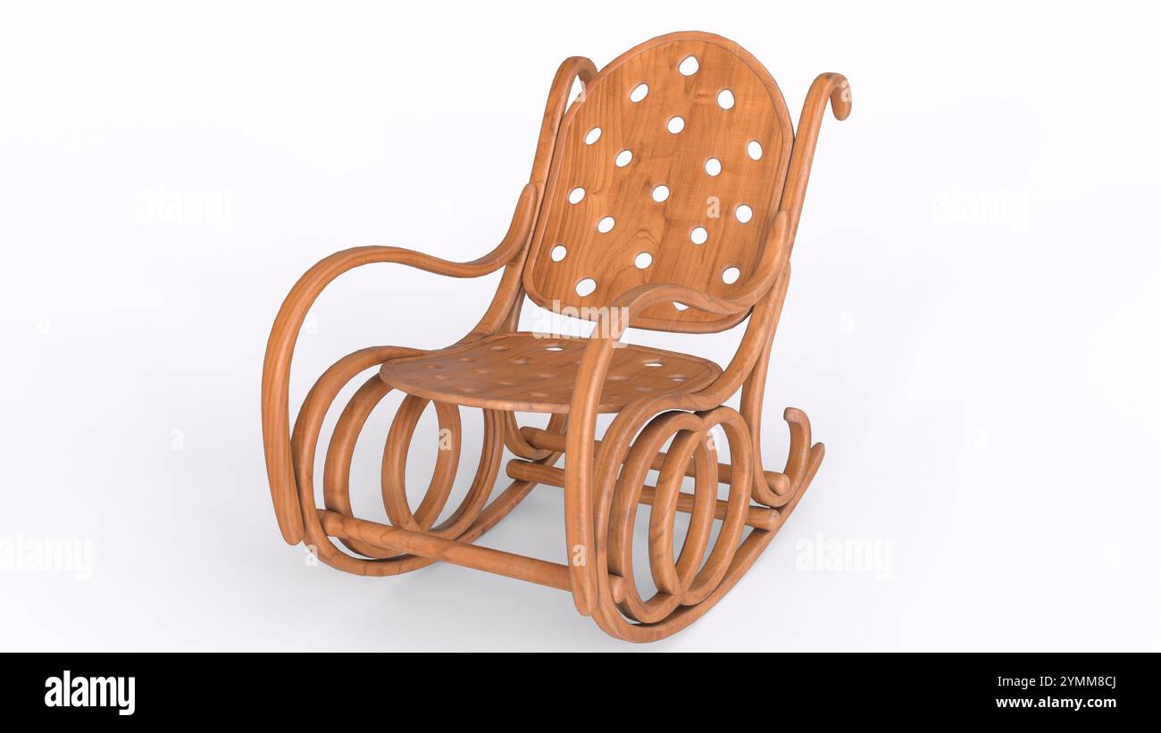 rocking chair with white background Stock Photo - Alamy