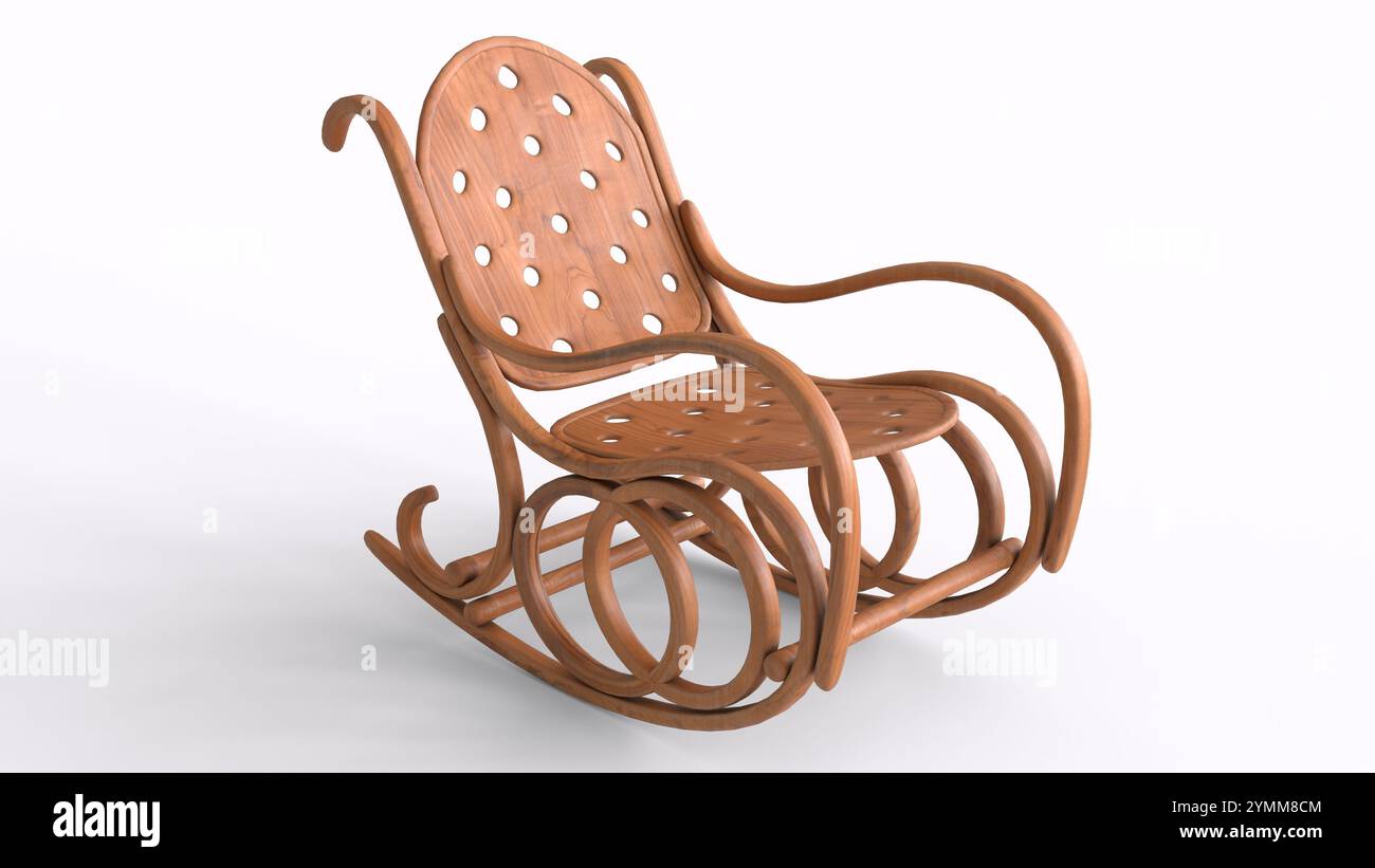 rocking chair with white background Stock Photo - Alamy