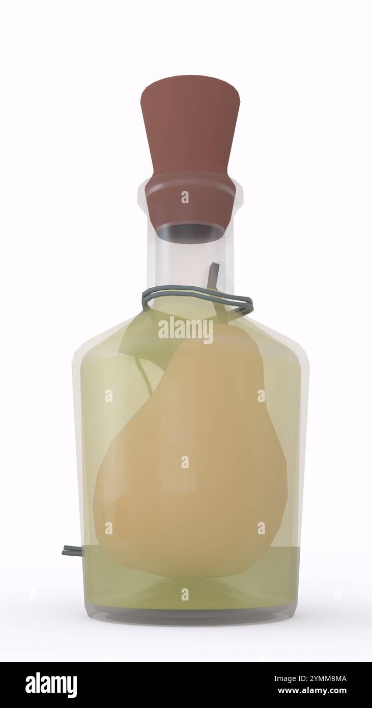 pear in a bottle with white background Stock Photo - Alamy