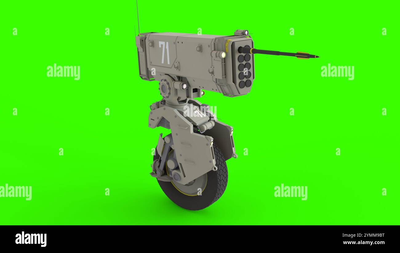 rocket launcher bike with green background Stock Photo - Alamy