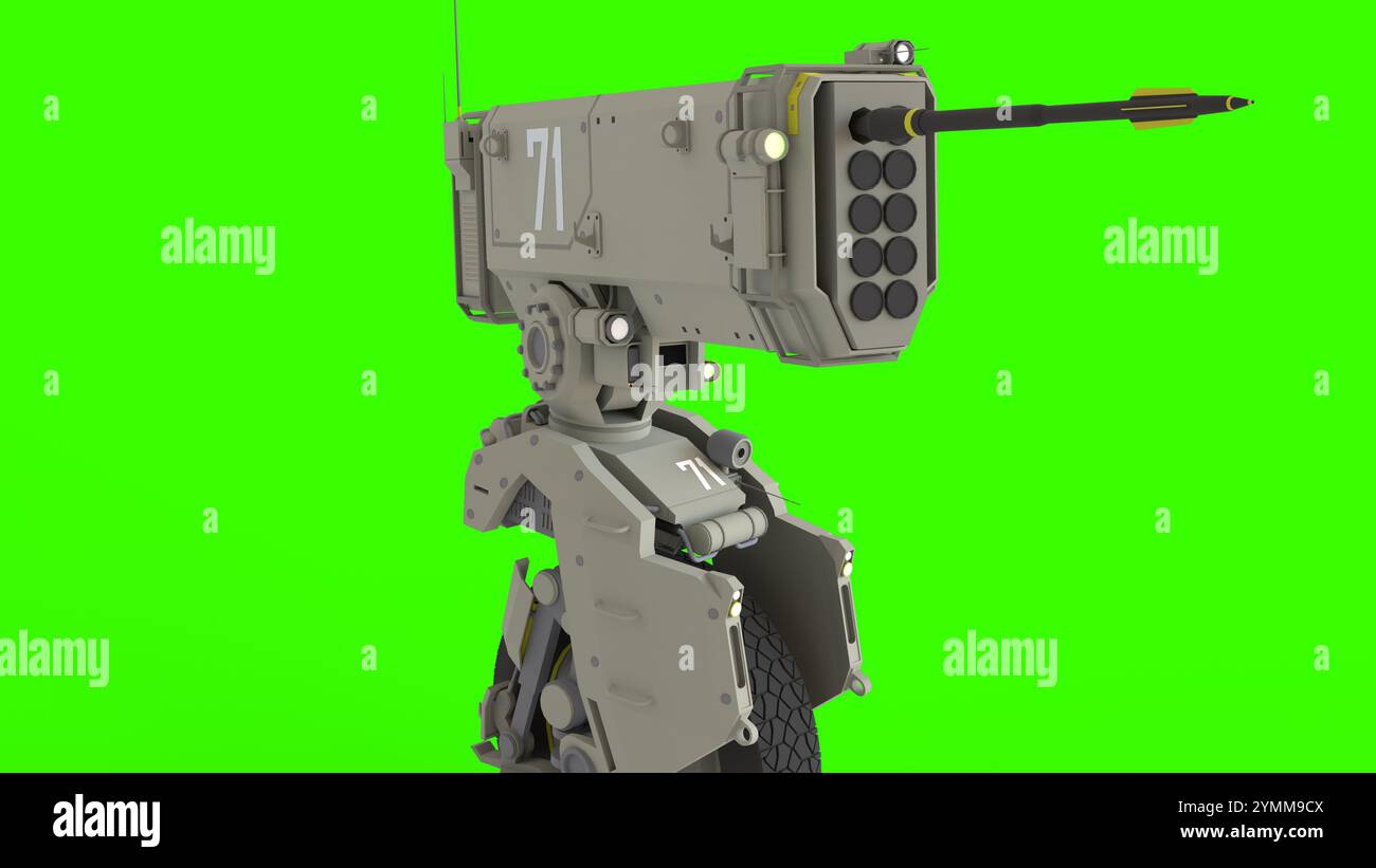 rocket launcher bike with green background Stock Photo - Alamy