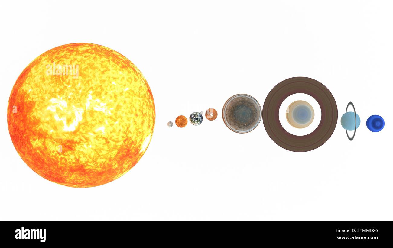 solar system with white background Stock Photo - Alamy