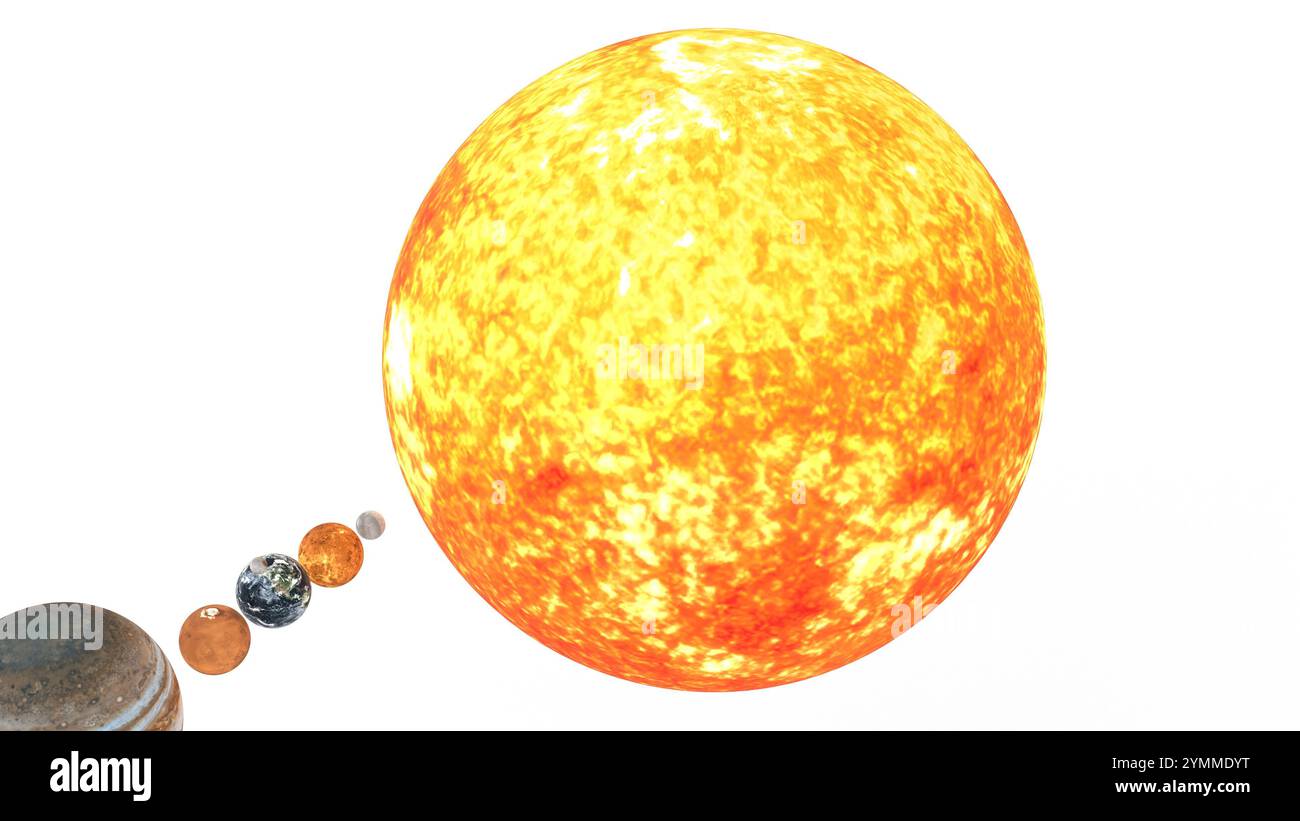 solar system with white background Stock Photo - Alamy