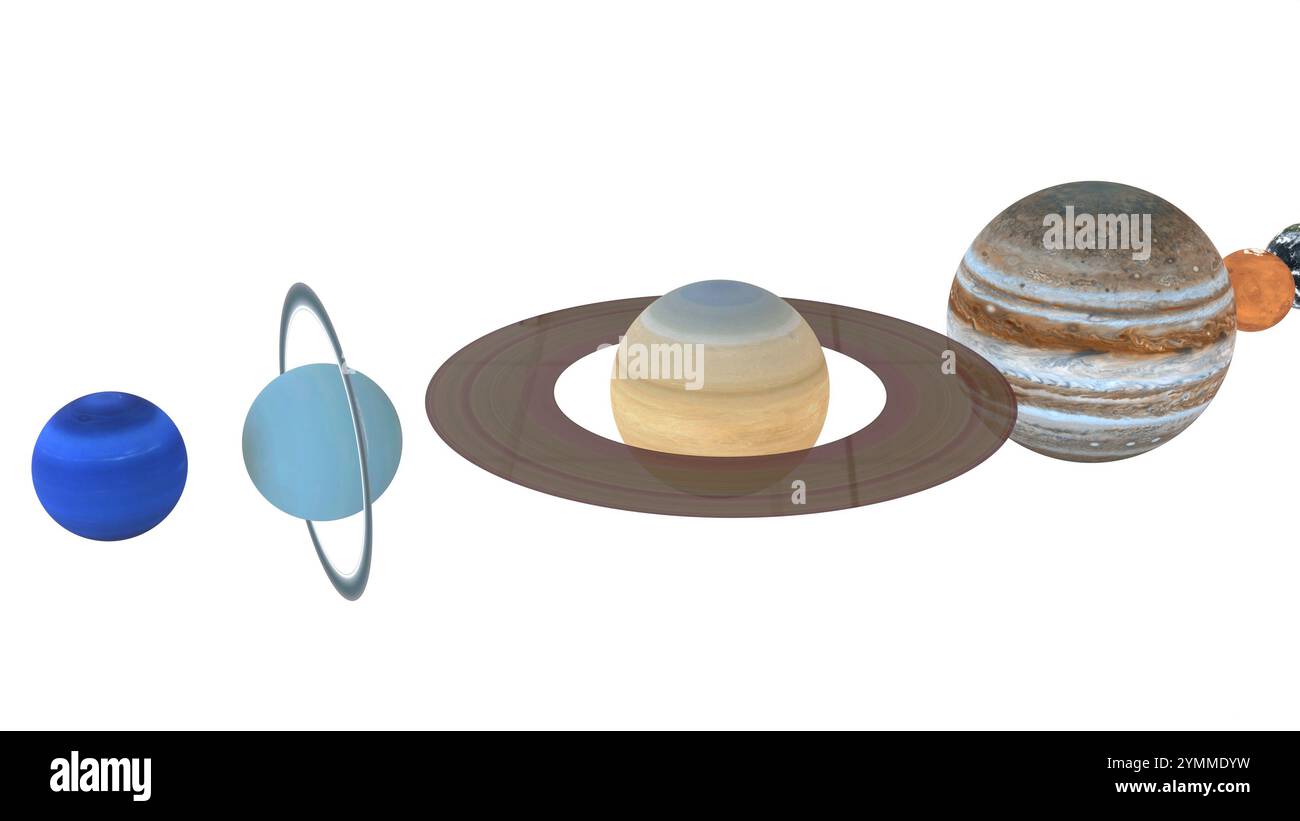 solar system with white background Stock Photo - Alamy