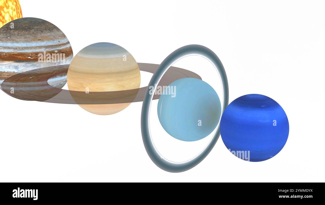 solar system with white background Stock Photo - Alamy