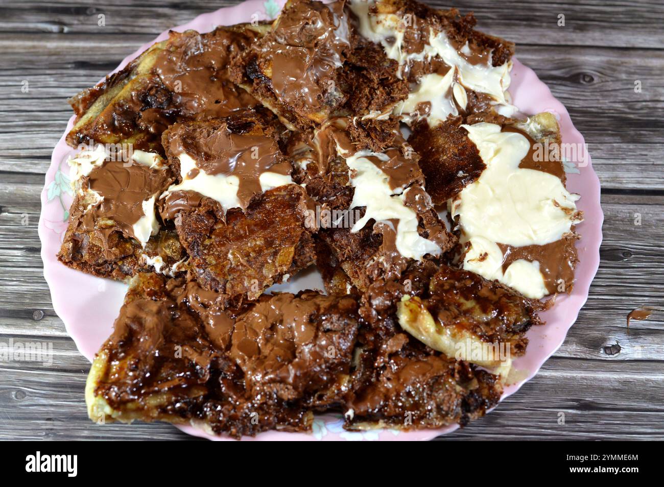Assorted desserts of Crispy filo Phyllo pastry pie filled with Knafeh ...