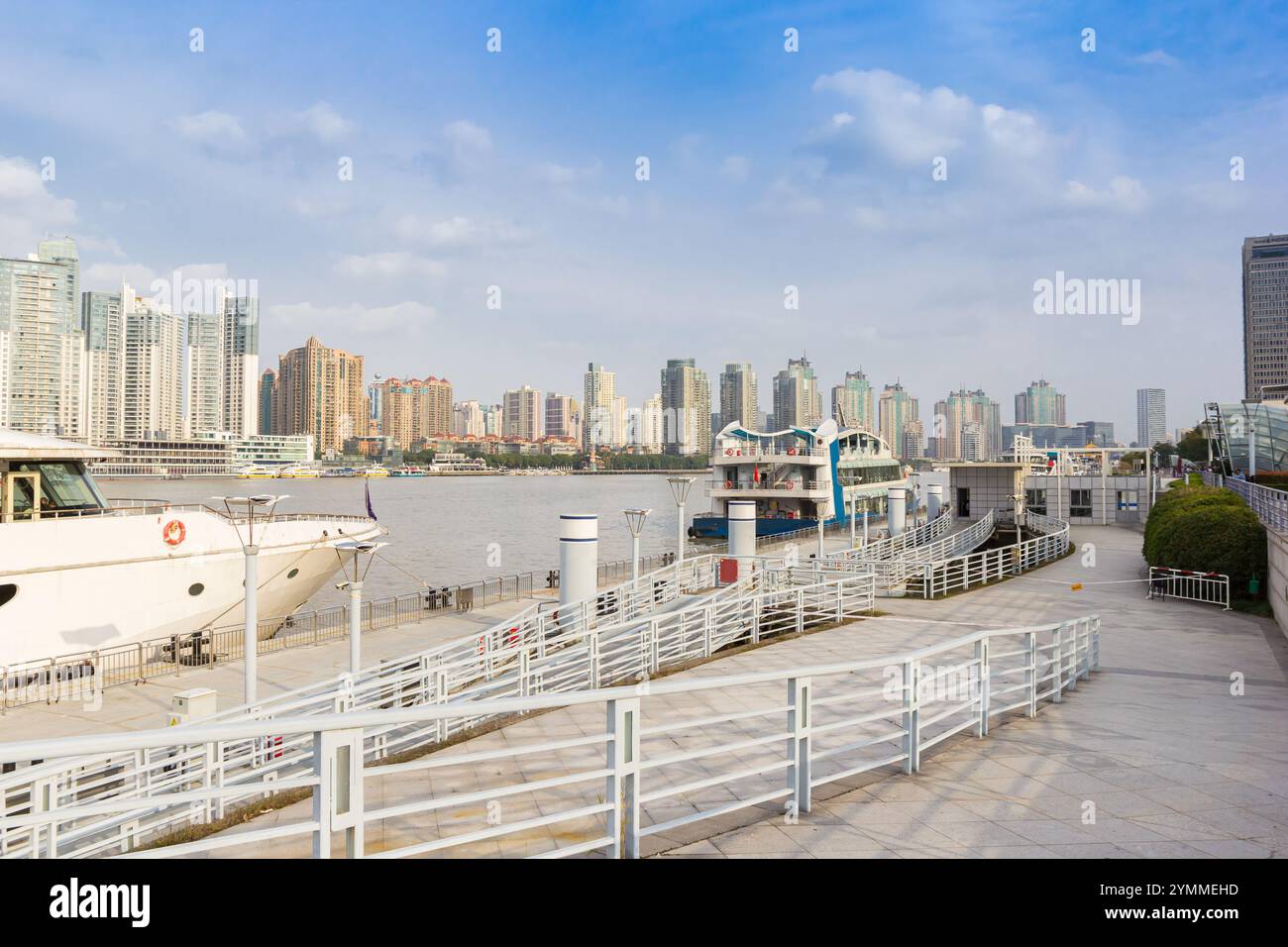 Ferry harbor at the quay of the Bund in Shanghai, China Stock Photo - Alamy